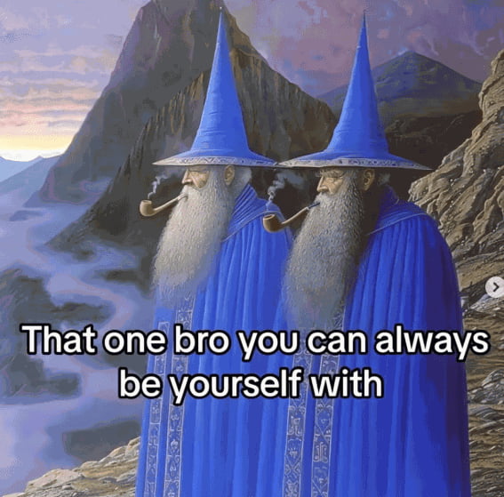 So 2 wizards sit on a mountain top and smoke some pot... - 9GAG