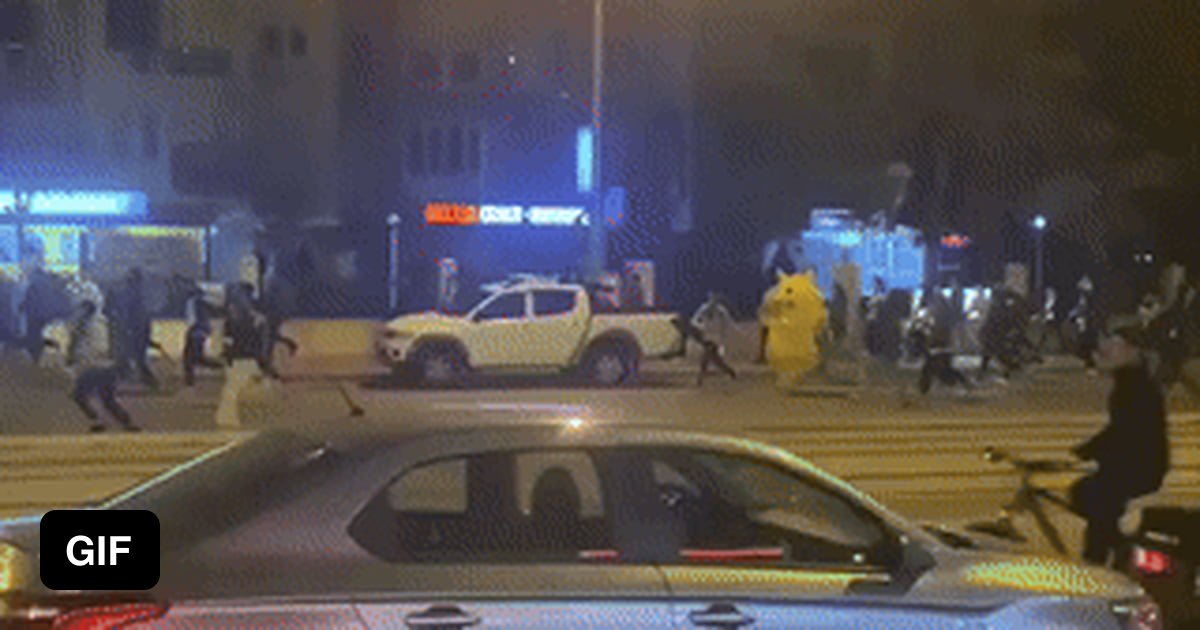 Pikachu running from police - 9GAG