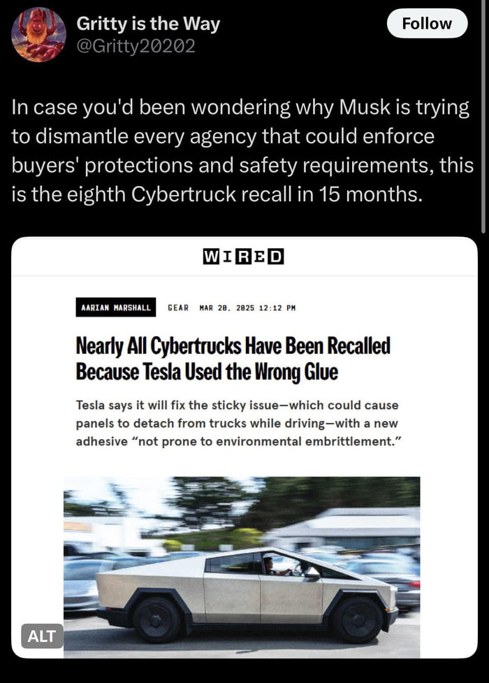 Another reason why Elon is a threat to consumers. - 9GAG