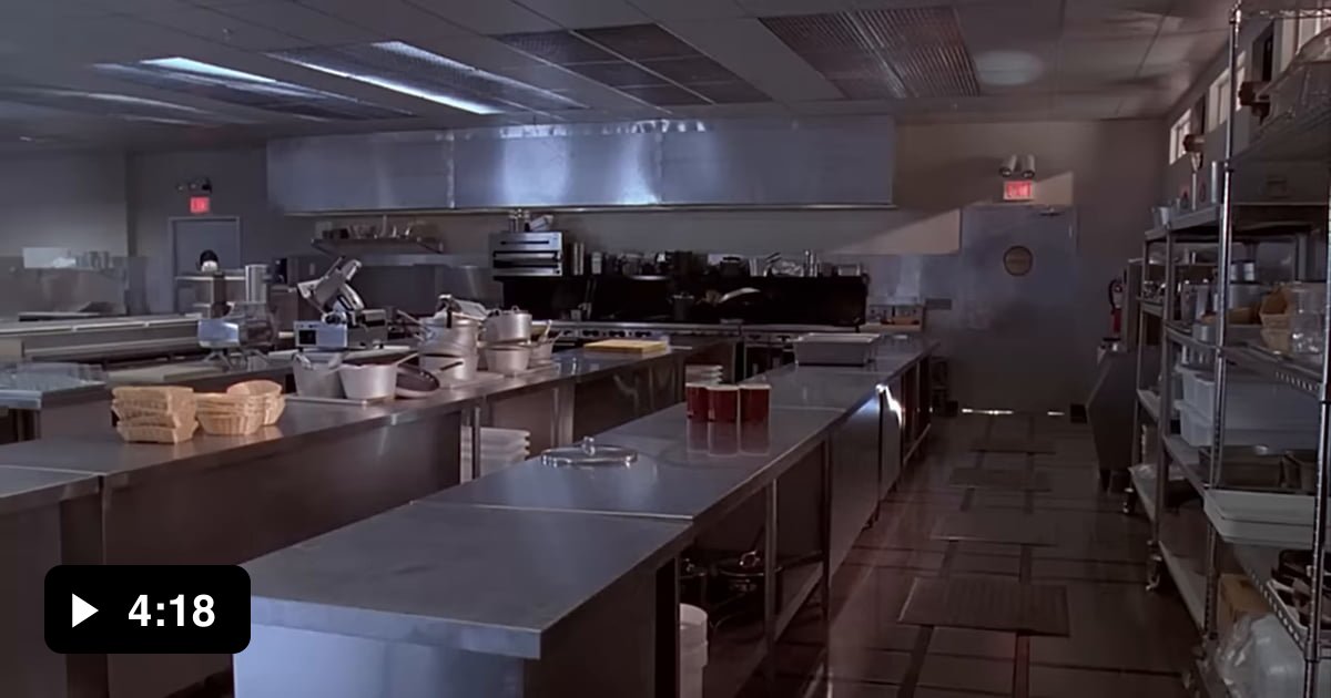 Jurassic Park kitchen scene with feathered raptors - 9GAG