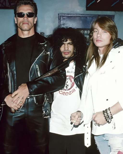 Arnold, Slash, and Axl, 1992 - 9GAG