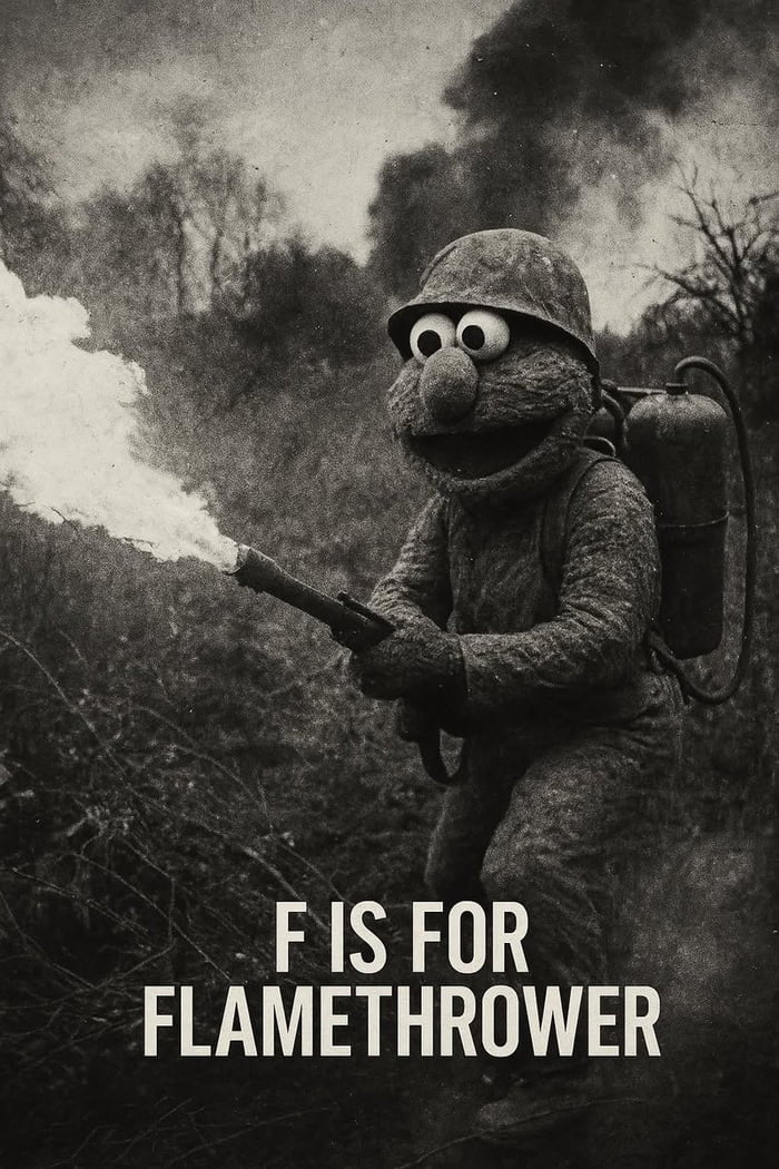 F steht für Flammenwerfer - 9GAG
