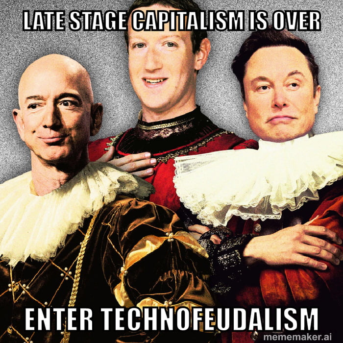 People are but serfs tilling the digital land our gracious overlords ...