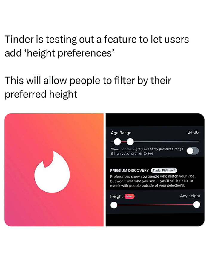 Tinder adds height filter. The short kings are sweating. - 9GAG