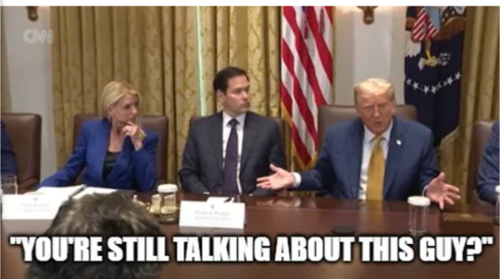 Trump's about 48 hours from an executive order banning the word "Epstein" from the English ...