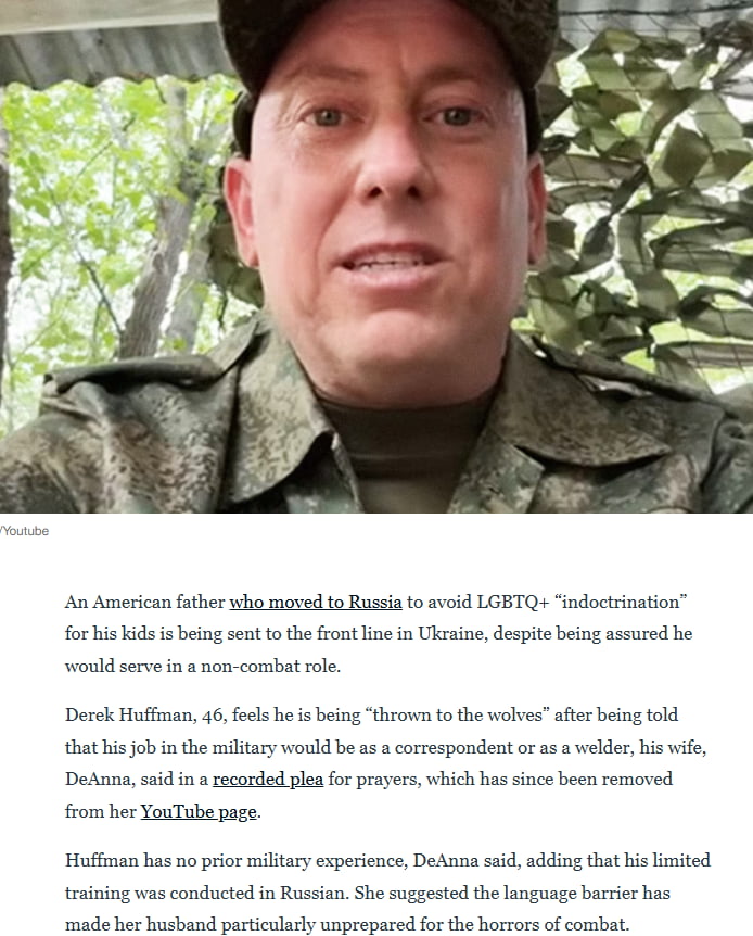 Anti-Woke Dad Who Fled With Family to Russia Sent to War Zone - 9GAG