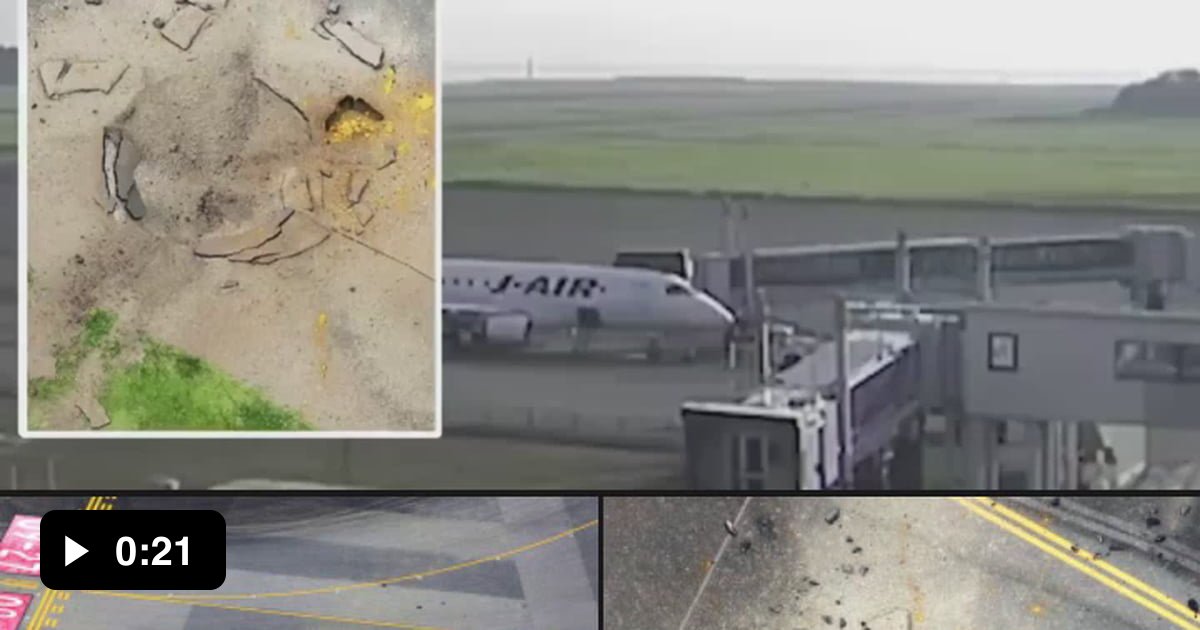 A World War 2 bomb exploded near the runway at Miyazaki Airport in ...