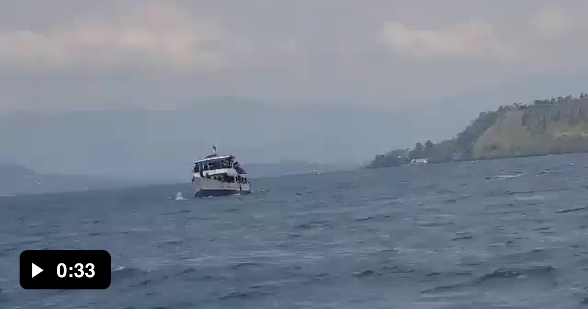 Footage from October 3, 2024, shows the moment an overloaded ferry ...