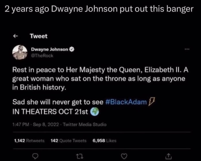 Black Adam as Dwayne Johnson - 9GAG