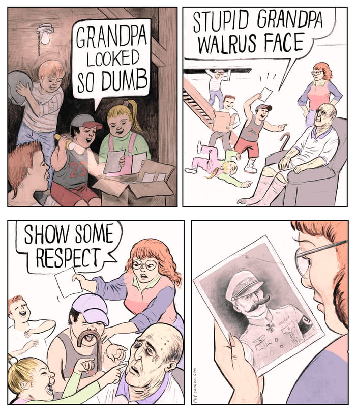 Grandpa's silly mustache - 9GAG
