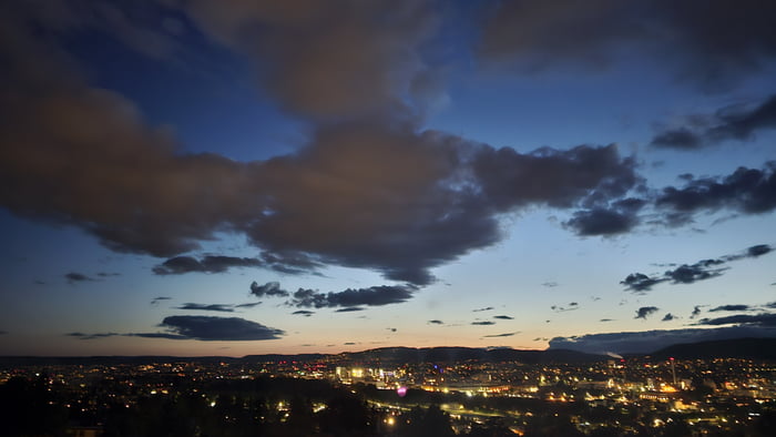 Night sky with clouds, I love my view. - 9GAG