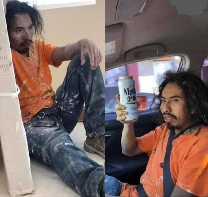 Me at work vs me getting off work - 9GAG