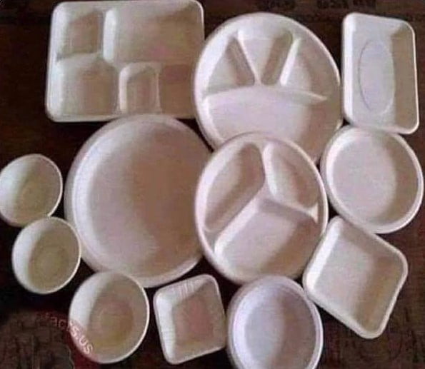 All these paper plates are upside down but your brain will make them ...