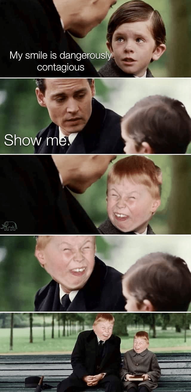 Smile is contagious, like a virus - 9GAG