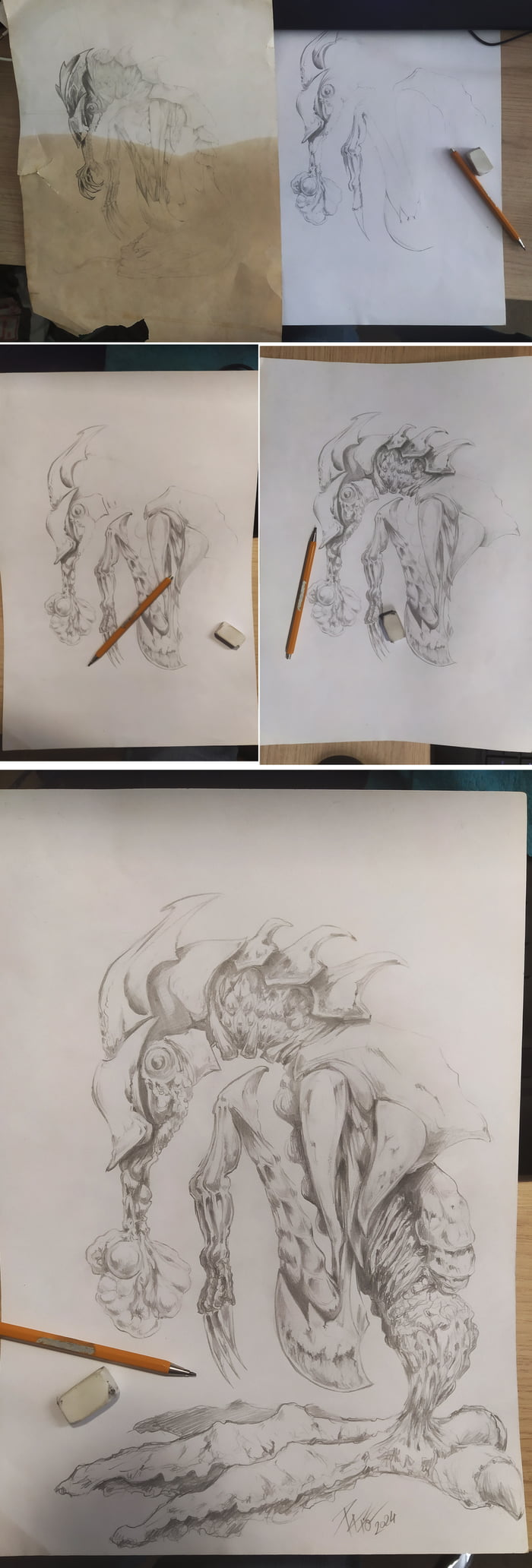 Another morning and another drawing (but now a reworking of an old ...