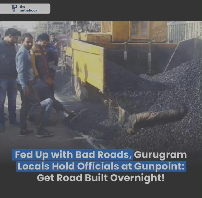 Officials Built a Road Overnight After Intense Pressure From Locals - 9GAG