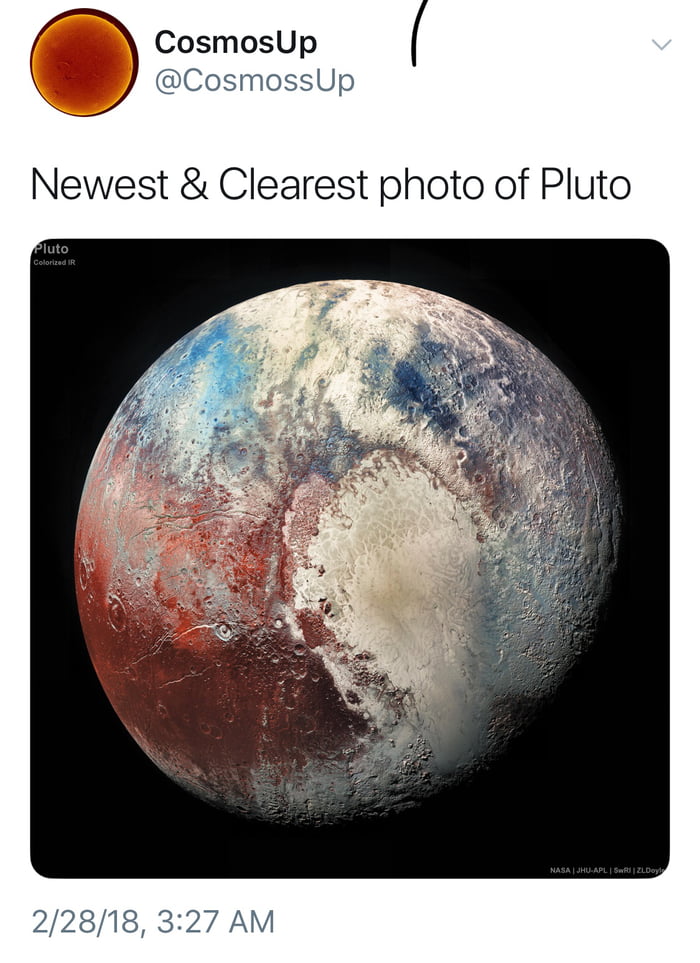 The clearest picture of Pluto - 9GAG