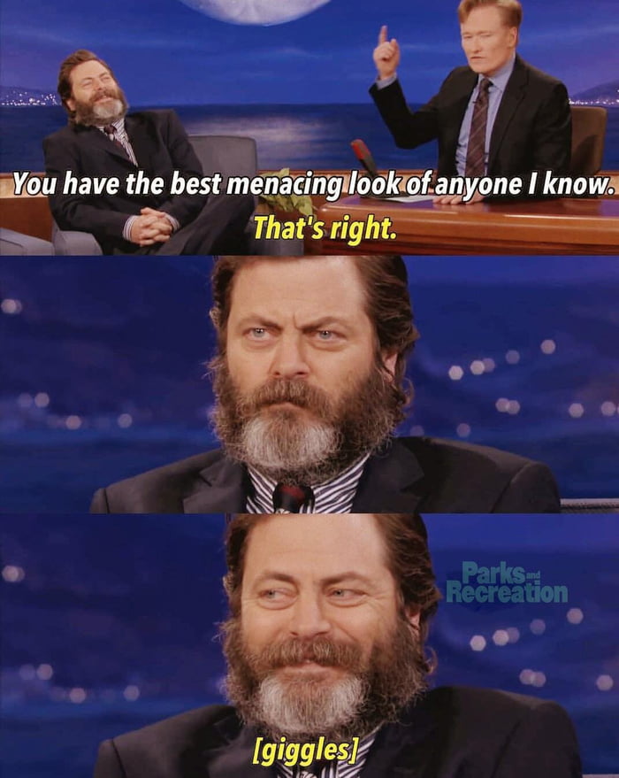 Nick Offerman's laugh is so infectious! - 9GAG