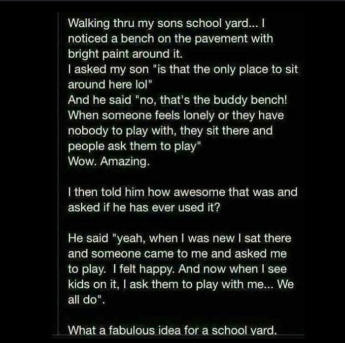 Adults could use a "buddy bench" as well - 9GAG