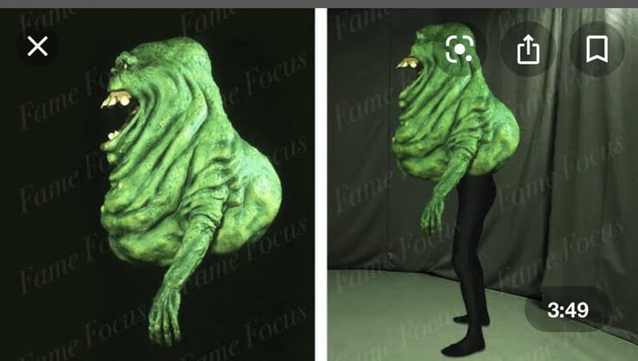 Slimer, possessor of legs and bubble of snot - 9GAG