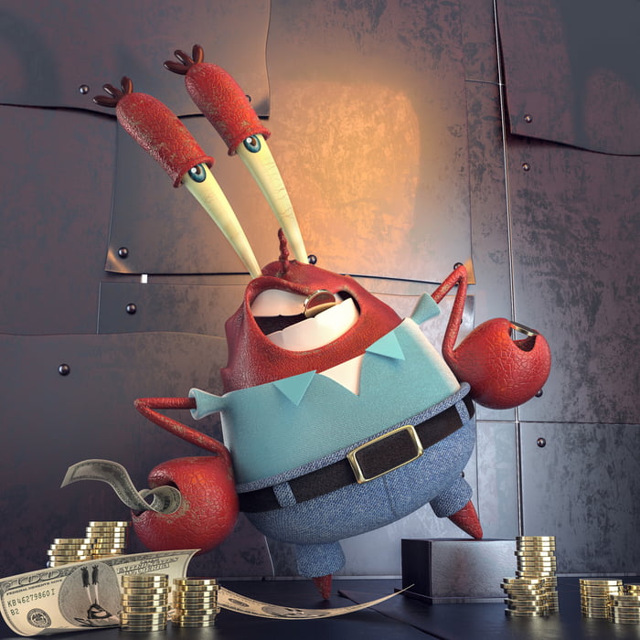 Mr Krabs, Photorealistic Crustaceous Cheapskate - 9GAG