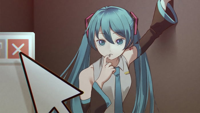 "Cursor Curiosity" Hatsune Miku - 9GAG