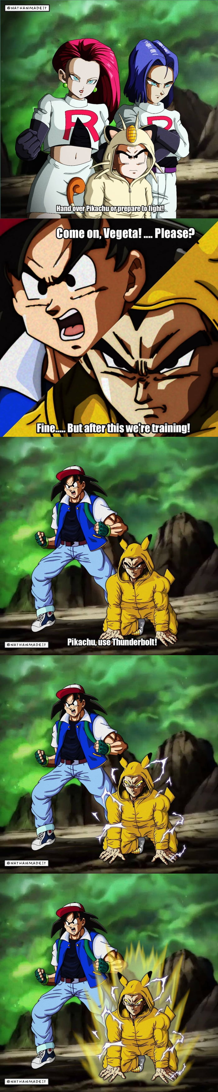 Team Rocket vs Ash and Pikachu ... Pokemon x Dragon Ball Super Mashup ...