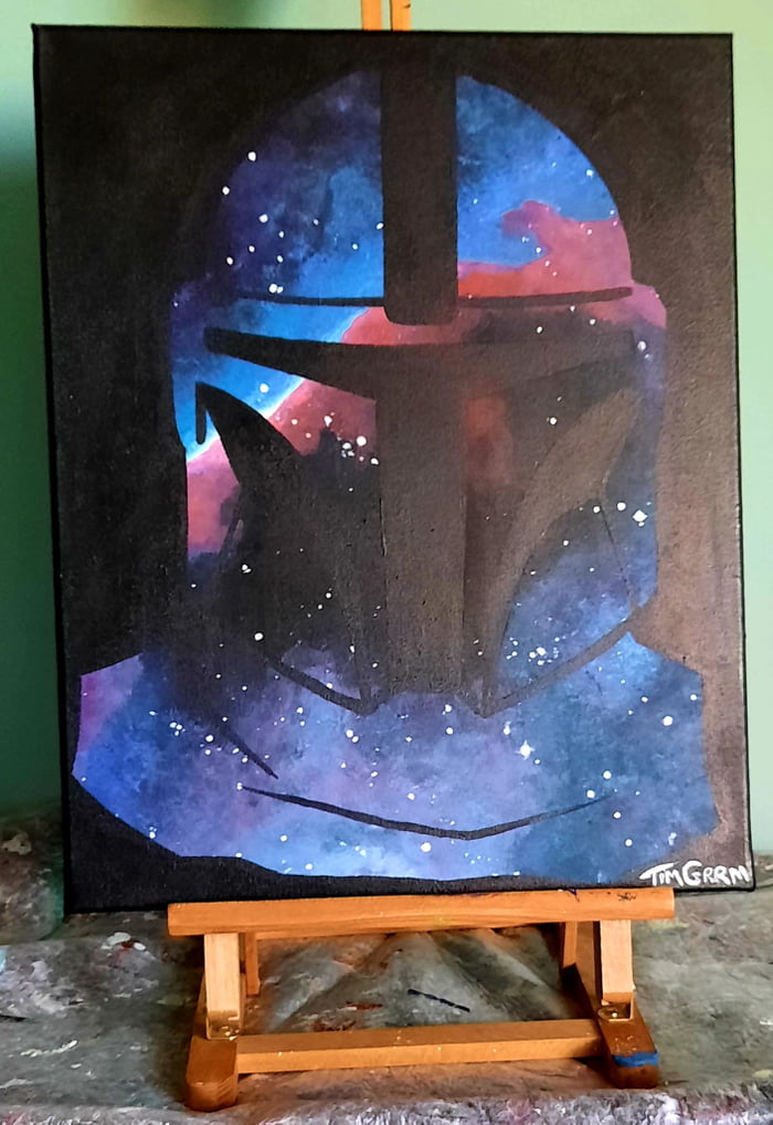 Acrylic painting of Mando. This is the way - 9GAG