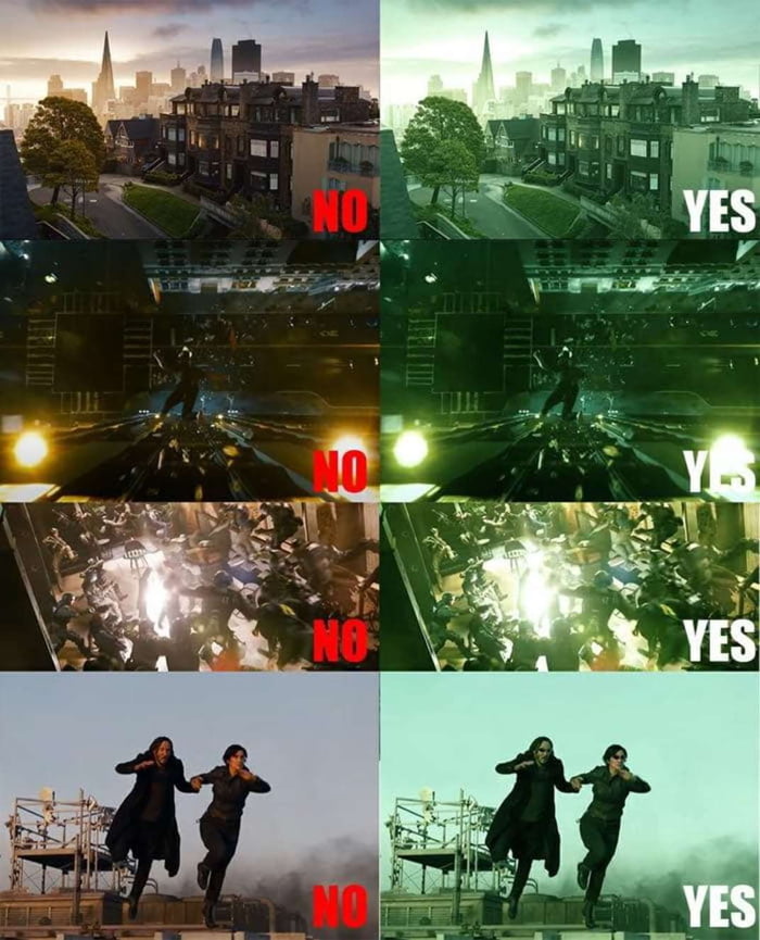 The new Matrix trailer has something wrong. So I fixed It. - 9GAG