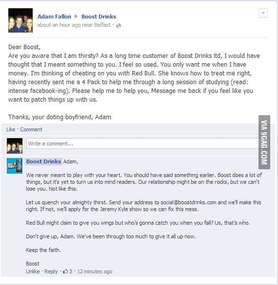 Good guy boost - 9GAG