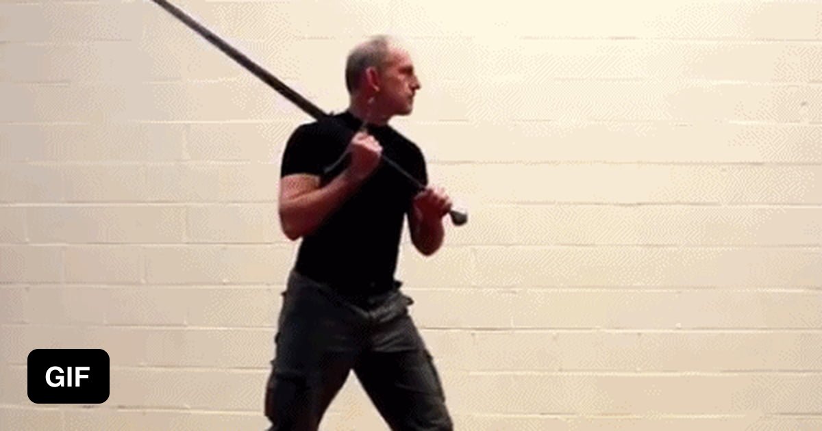 Historical fencing expert Matt Galas performing a solo drill for Long ...