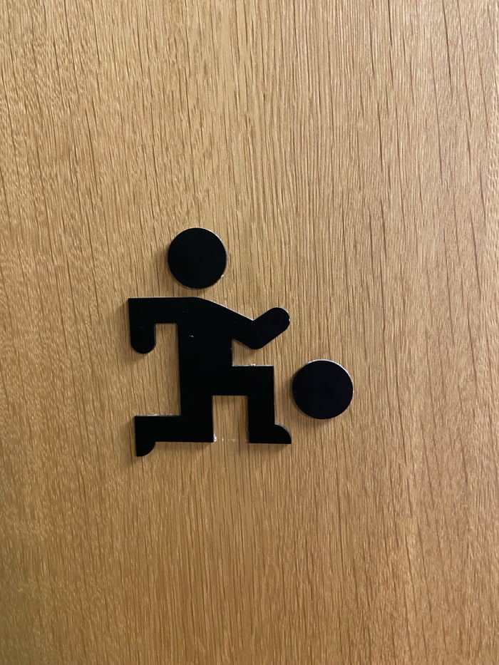 The symbol for the men’s locker room at a local gym. - 9GAG