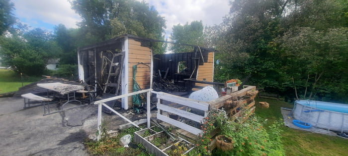 Garage burned down last nite. Took with it all the delicious herbs and ...