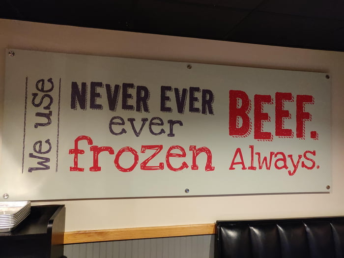 Never ever ever beef - 9GAG