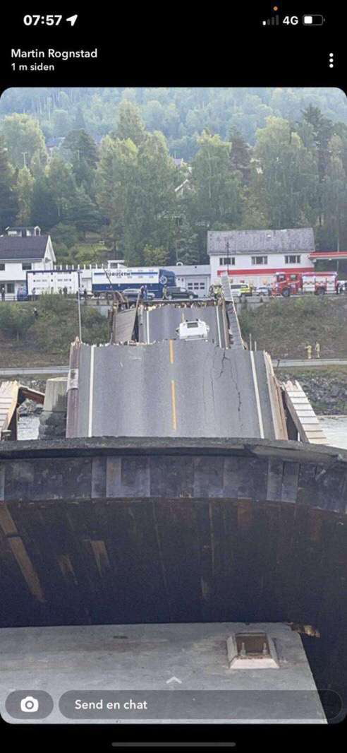 So a bridge just fell over in Norway this morning. The people who were ...