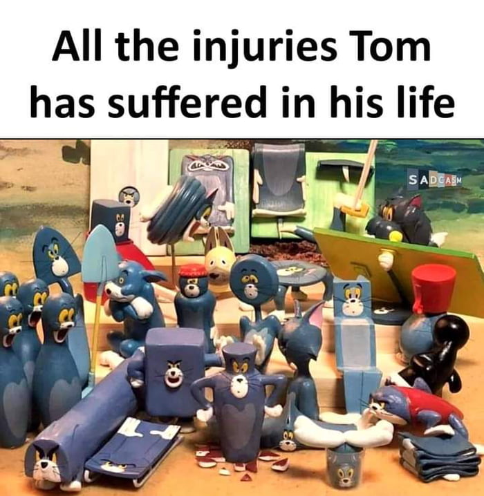 All the injuries Tom has suffered in his life - 9GAG