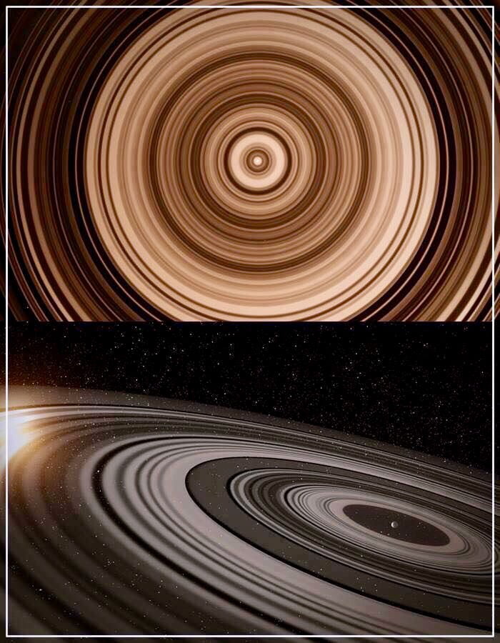 This is an Illustration of the extrasolar ring system circling the ...