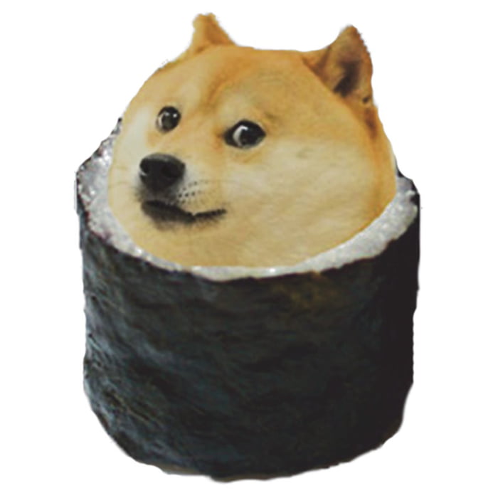 You have been visited by the rare sushi doge! You will have free sushis ...