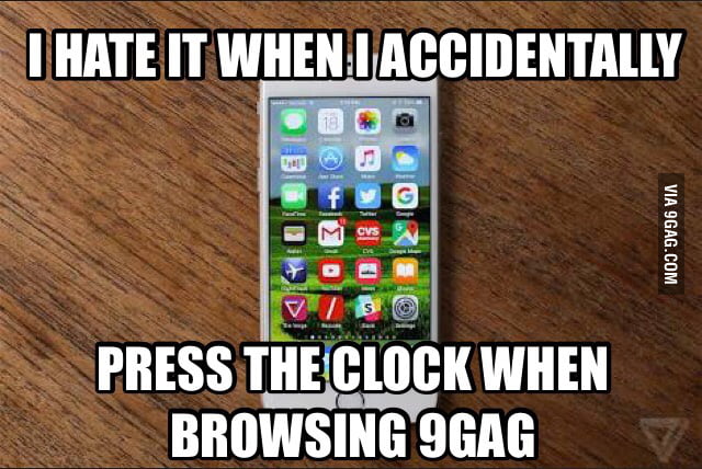 It automatically scrolls up when I pressed it, Apple users know. - 9GAG
