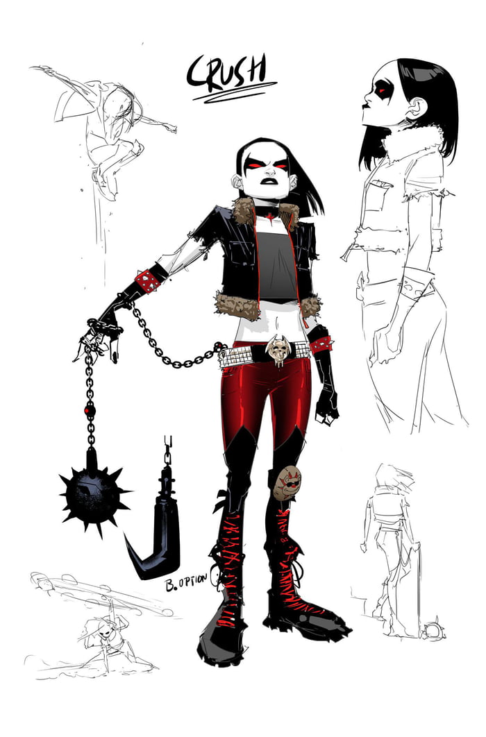 One of Jorge Jimenez's discarded character designs for CRUSH, Lobo's ...