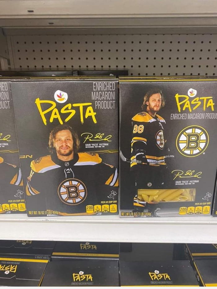 David Pastrnak pasta is now available to be bought in Toronto stores ...