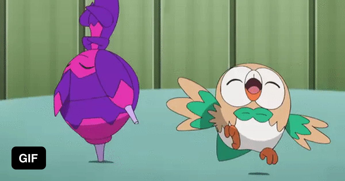 This is a cute gif of rowlet and poipole dancing. Hope this made your ...