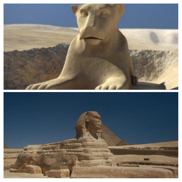 The Sphinx may have had the face of a lion. The Great Sphinx's paws and ...