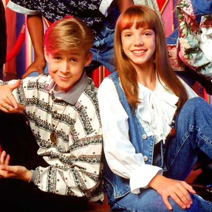 Ryan Gosling and Britney Spears together in a cast photo for the 1993 ...