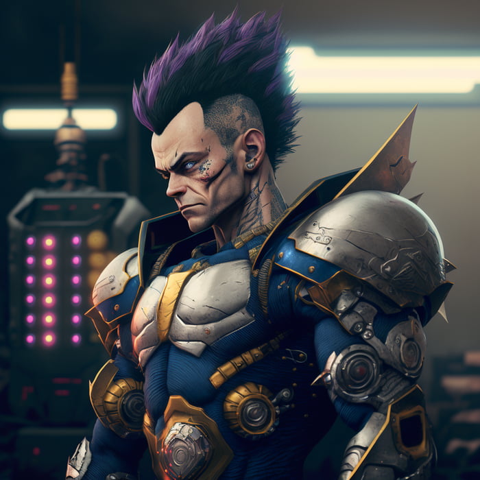 Cyberpunk style Vegeta - 9GAG