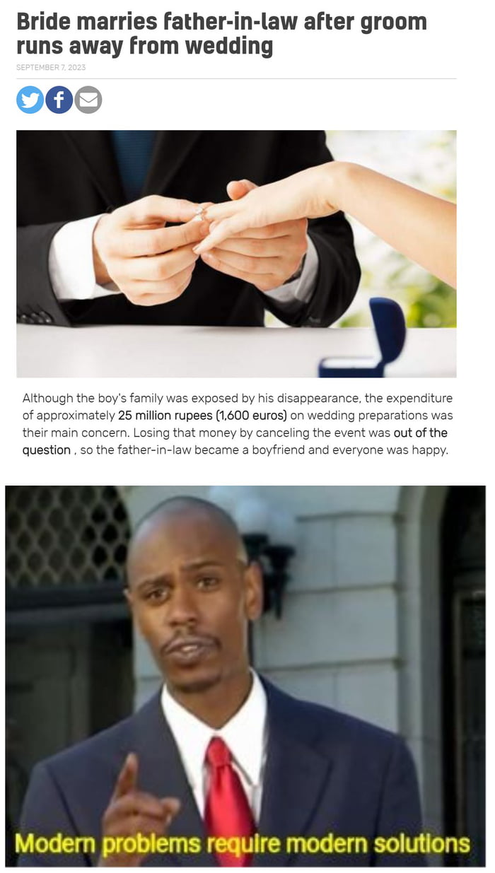 Why cancel the wedding and throw away all the food - 9GAG