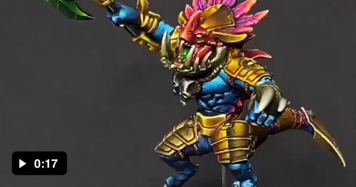 Saurus scar-veteran on aggradon (conversion). - 9GAG