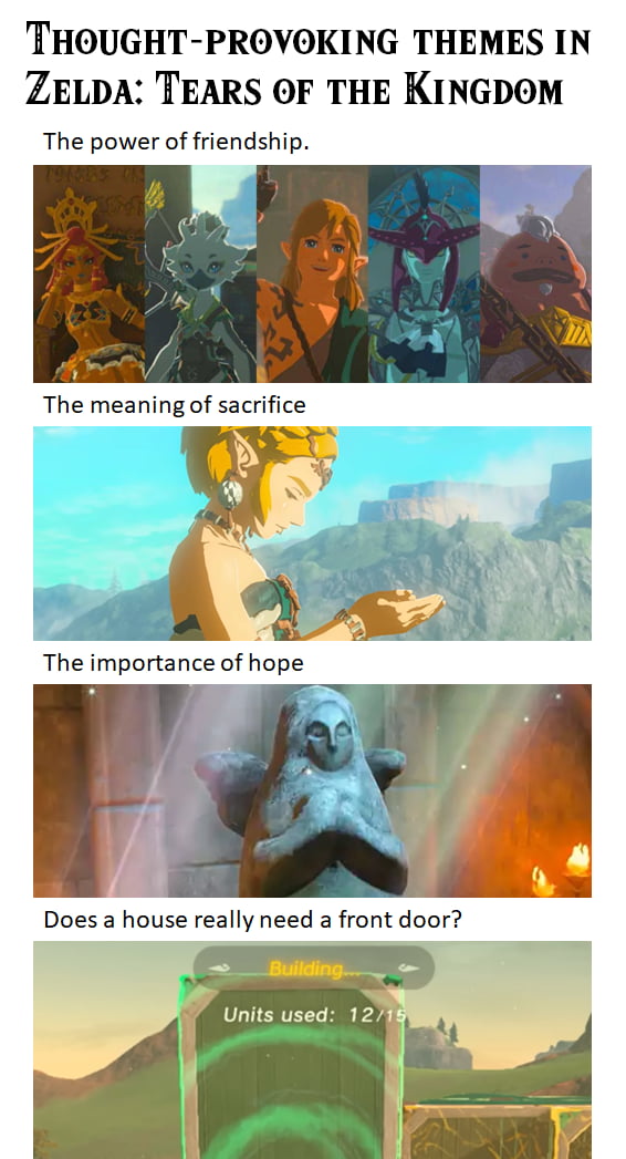 Thought-provoking themes in Zelda - 9GAG