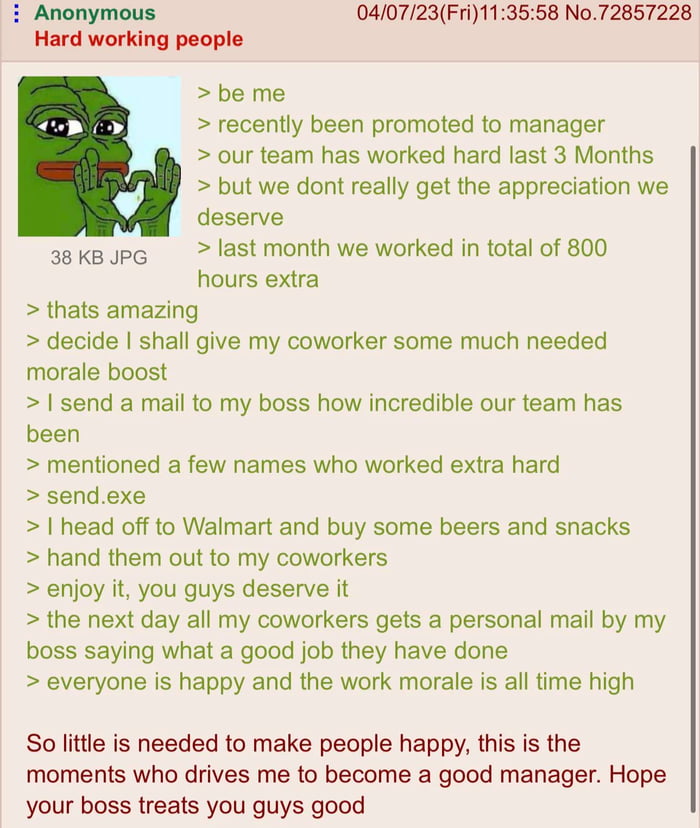 Anon is a good Manager - 9GAG