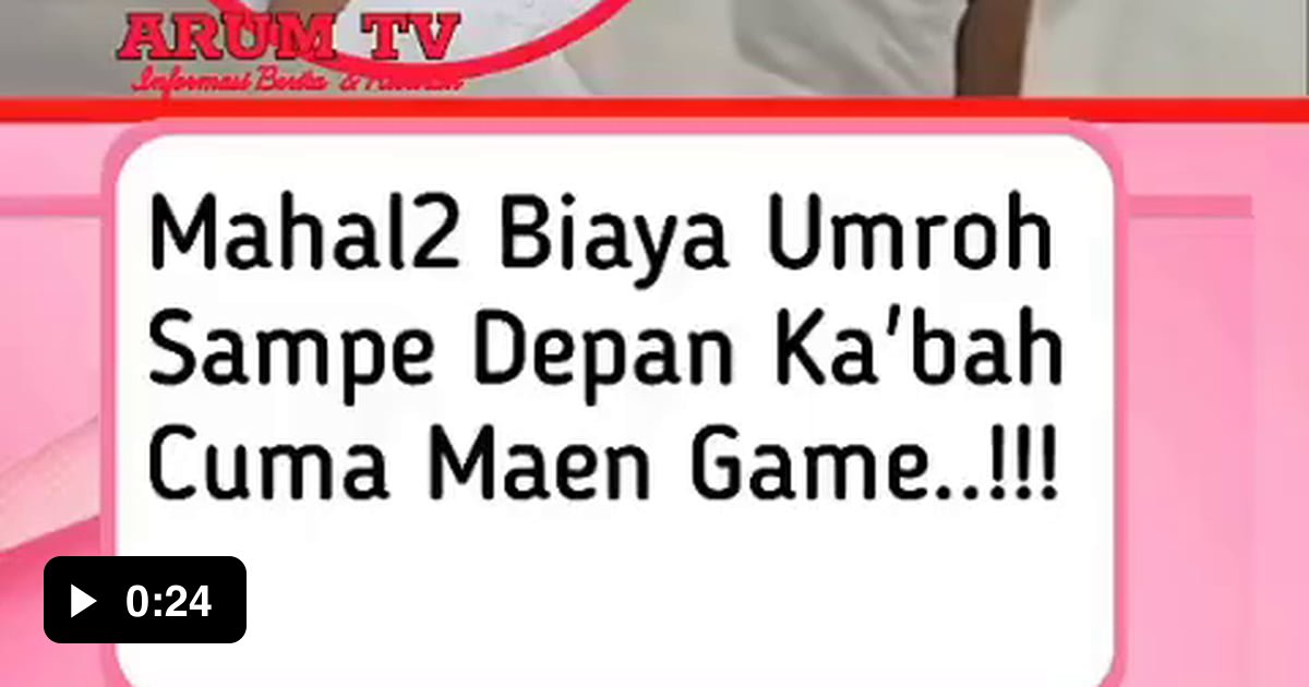 Mau seenaknya mereka, mau main slot, game, nonton bokep itu di depan Ka'bah, itu urusan dia ama ...
